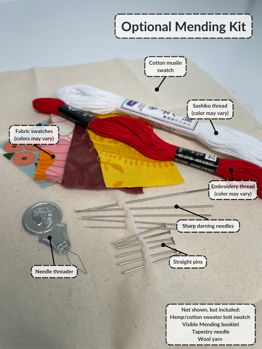Visible Mending Basics Workshop + KIT – BLISS JOY BULL